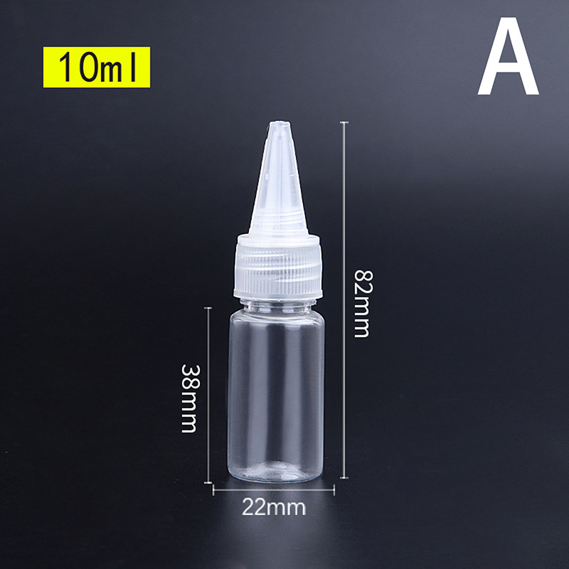 TINA 10-200ml Plastic Squeeze Dropper Bottle With Screw Cap Transparent ...