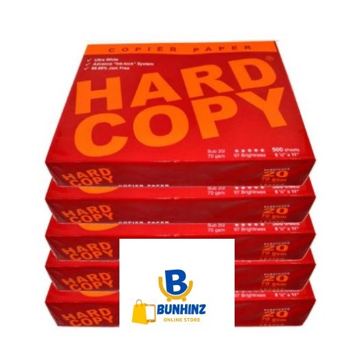 Hard Copy Paper Short / Letter, A4 & Long Size Bond Paper Per Ream 500 ...