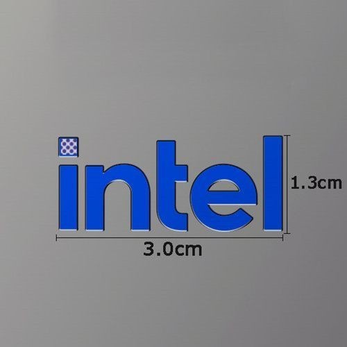 Stickers intel intel logo Ultra-Thin Split Metal logo Stickers Computer ...