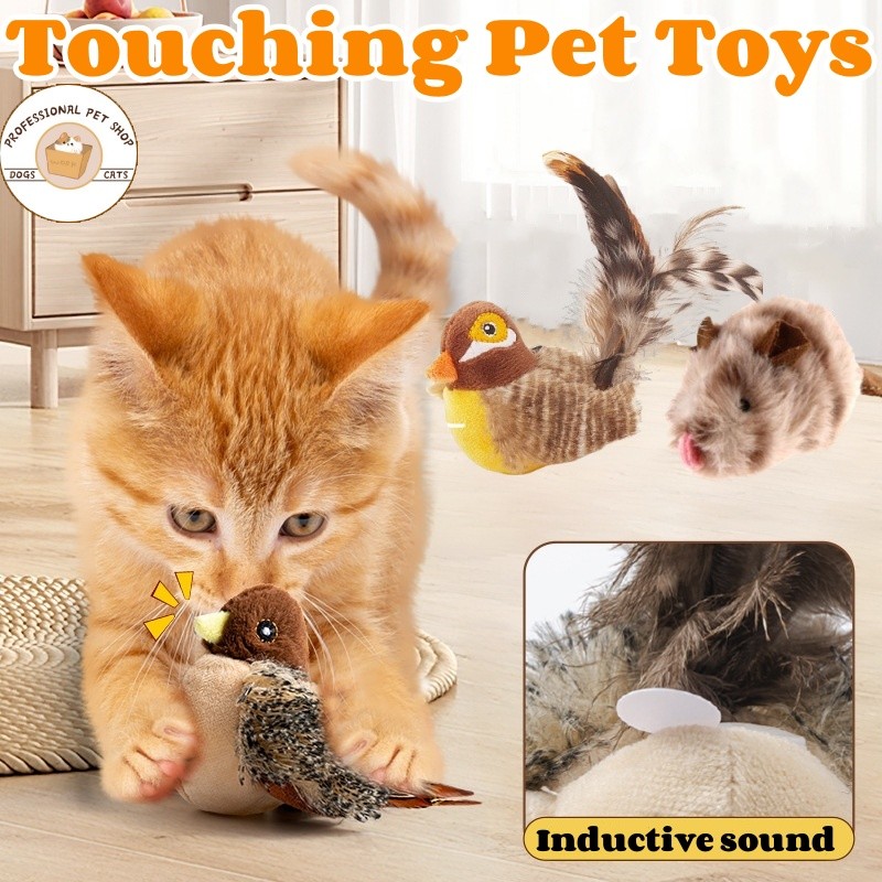 Interactive Toys for Pets Touch and Sound Toys Cat Companion Natural ...