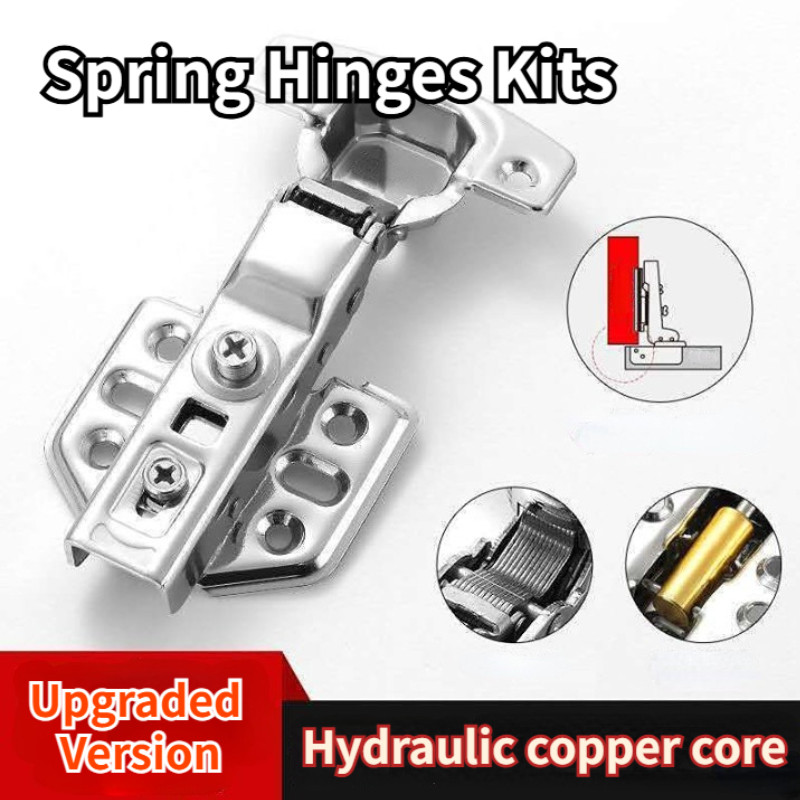 Spring Hinges Kits Stainless Steel Soft Close Hydraulic Cabinet Door Hinge Full Overlay Hinge ...
