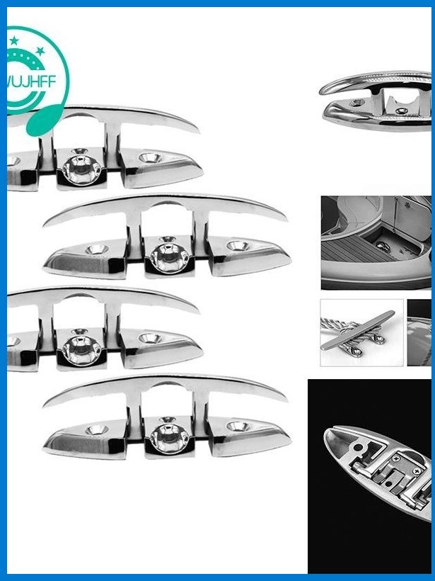 Stainless Steel Cleat Foldable Boat Cleats Folding Deck Mooring Cleat ...