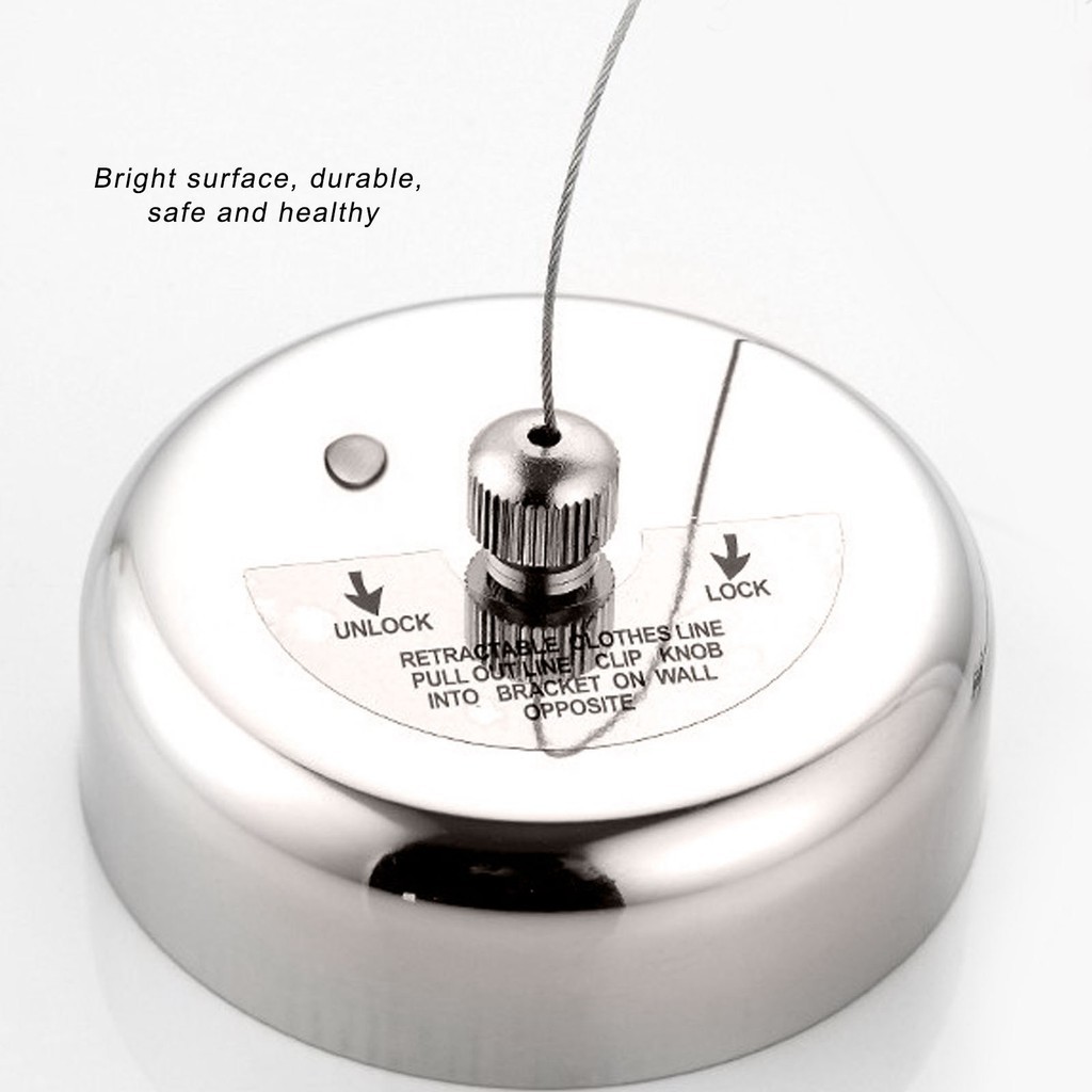 Retractable Clothesline 304 Stainless Steel Safety Auto Retraction ...
