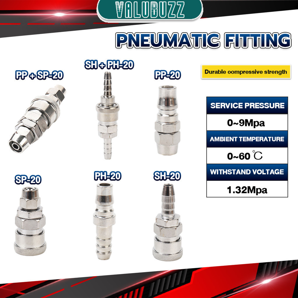 VLB Pneumatic connector Type C quick connector High pressure coupling ...