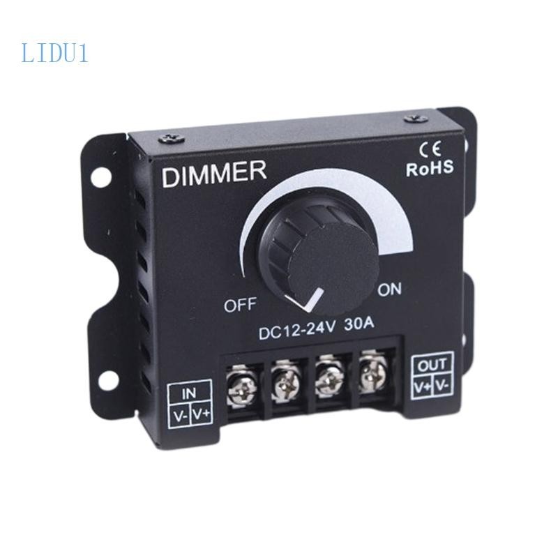 LIDU1 Light Strip Dimmer ON Switch DC12V 24V 30A PWM Dimming Controller ...