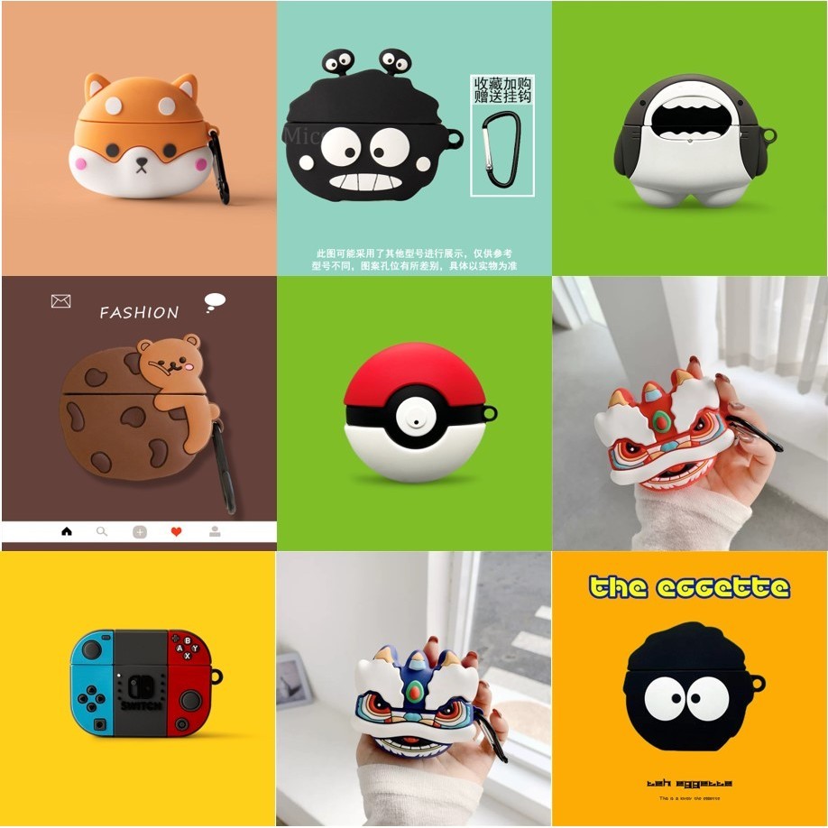 【Stock Ready】Cartoon Earphone Case with Hook for Xiaomi Redmi Buds 5Pro ...