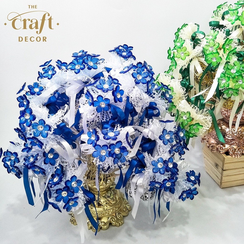 The Craft Decor 25pcs Crystal Bunga Telur Kahwin Bunga Pahar | Shopee ...