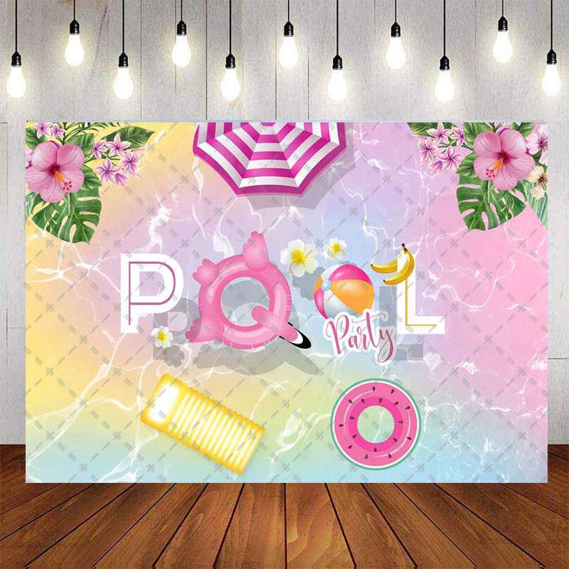 Pool Party Backdrop For Photography Baby Shower Kids Children Adult ...