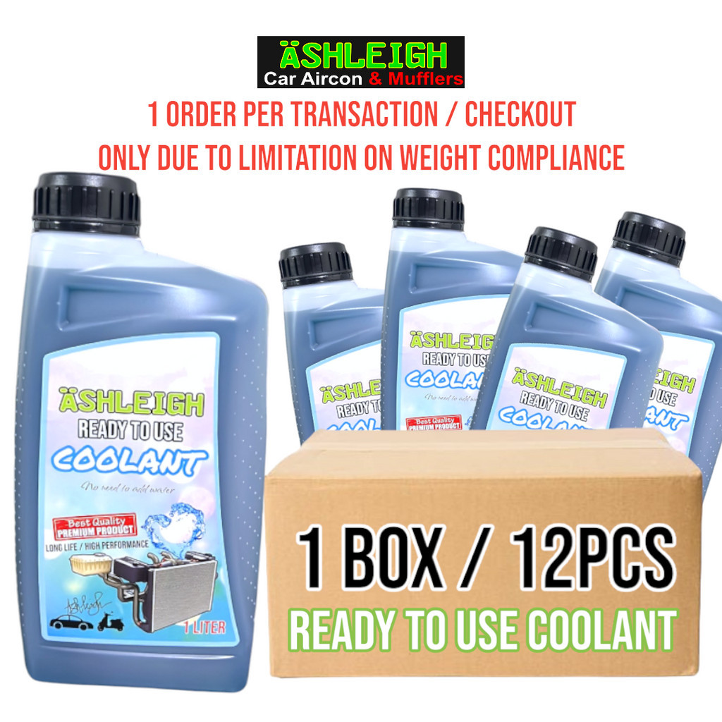 Ashleigh 1Box (12pcs) Coolant Ready to use BLUE 1Liter anti-rust antifreeze long life | Shopee ...