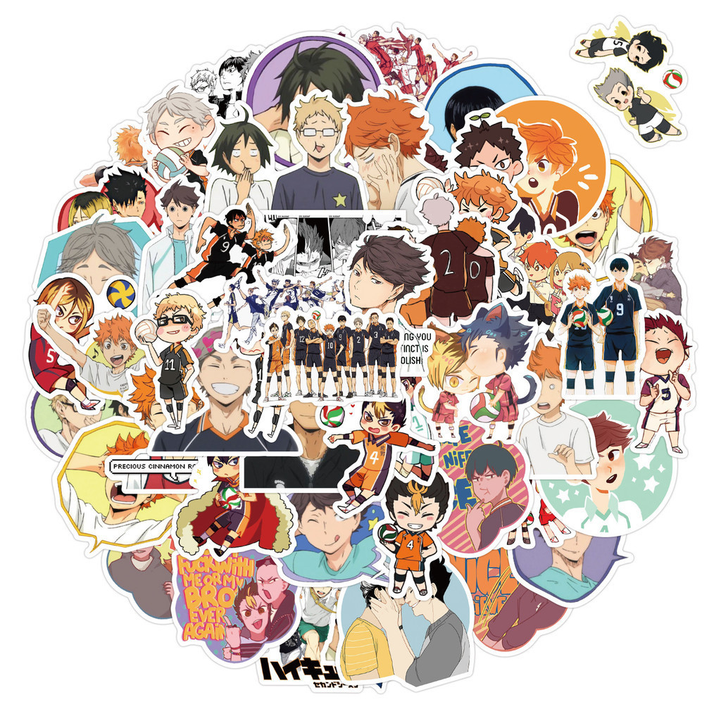 50Pcs/Set Haikyuu!! Series 03 Stickers Anime Shoyo Hinata Tobio ...