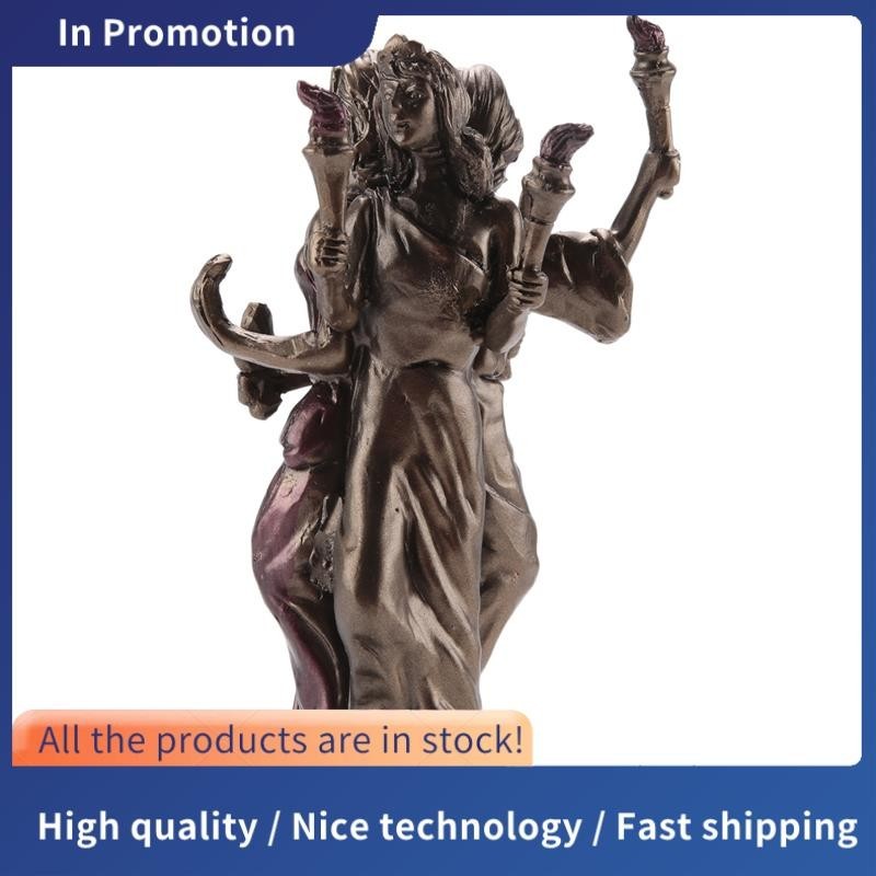 Vintage Greek Three Goddess Resin Statue Triple Form Hecate Goddess ...