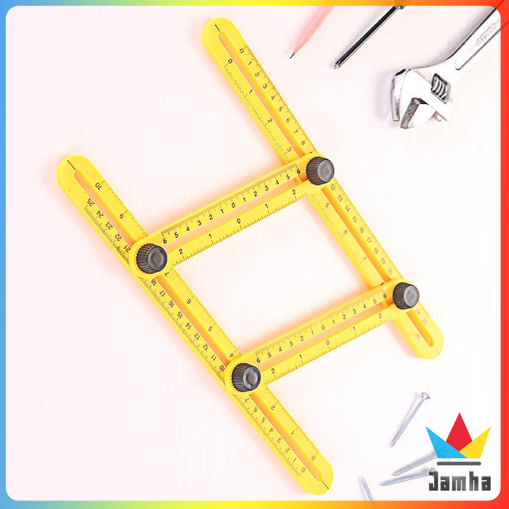 Jamha Angle Ruler Tool Multi Angle Four-fold Template Folding Ruler ...