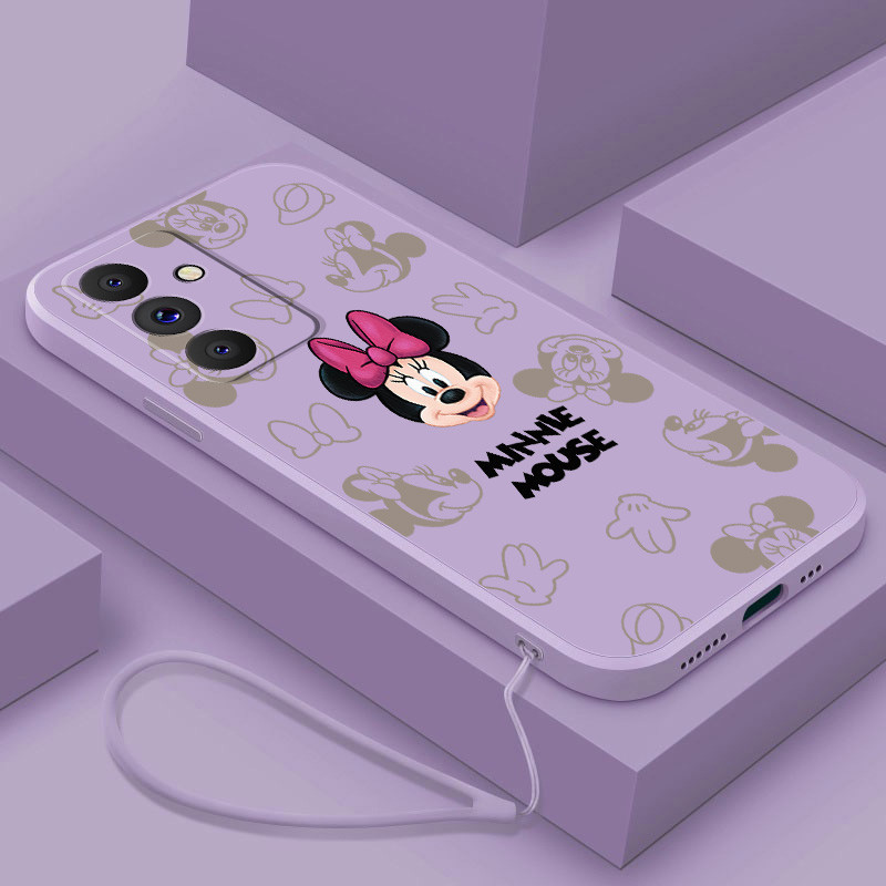 Samsung Galaxy A56 A36 A26 5G Casing Cartoon Minnie Mobile Case Cute Mouse Liquid Silicon Full ...