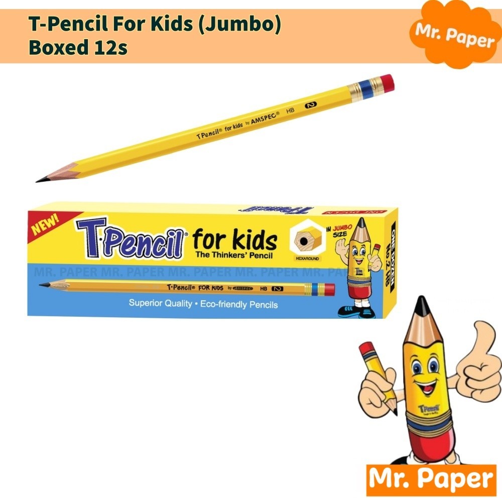 T-Pencil For Kids (Jumbo) Boxed 12s | Mr. Paper | Shopee Philippines