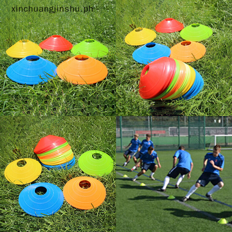 XIN 10pcs/set Soccer Discs Bucket Marker Training Sign Flat Cones ...