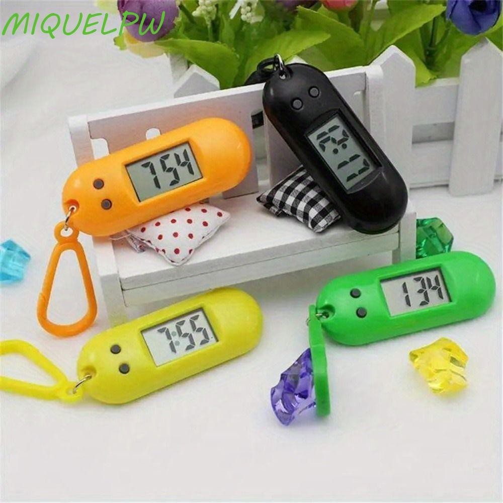 MIQUELPW Digital Electronic Clock Keychain, Key Display Oval Watch ...