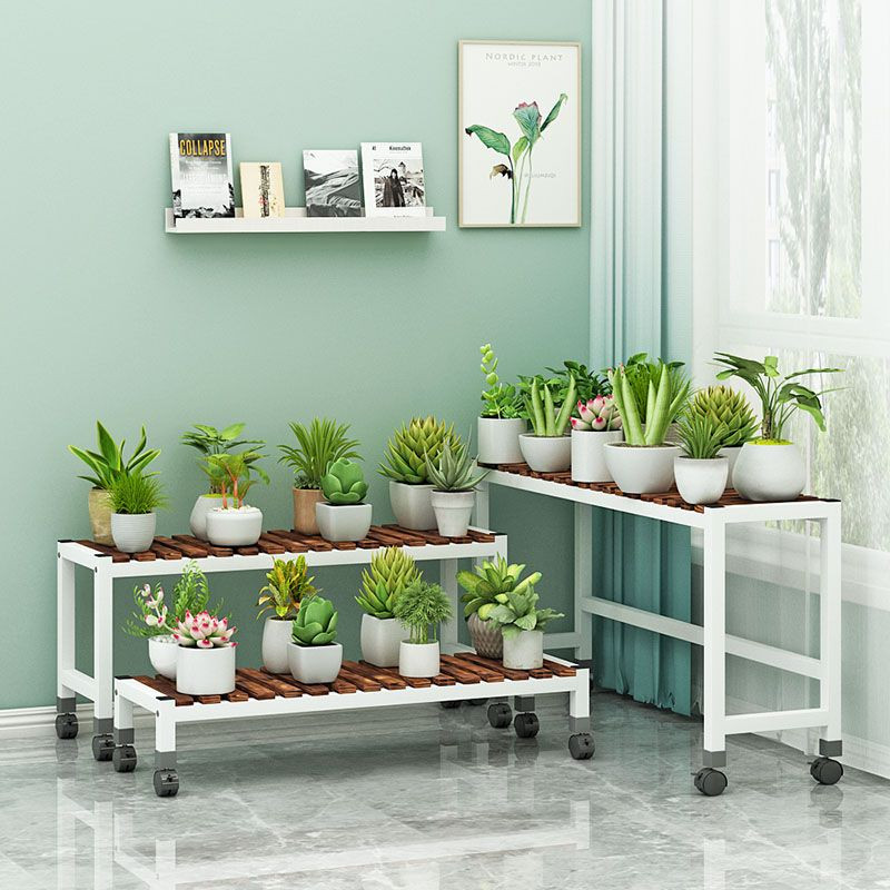 Wheeled Flower Rack Living Room Floor-standing New Movable Balcony Rack ...