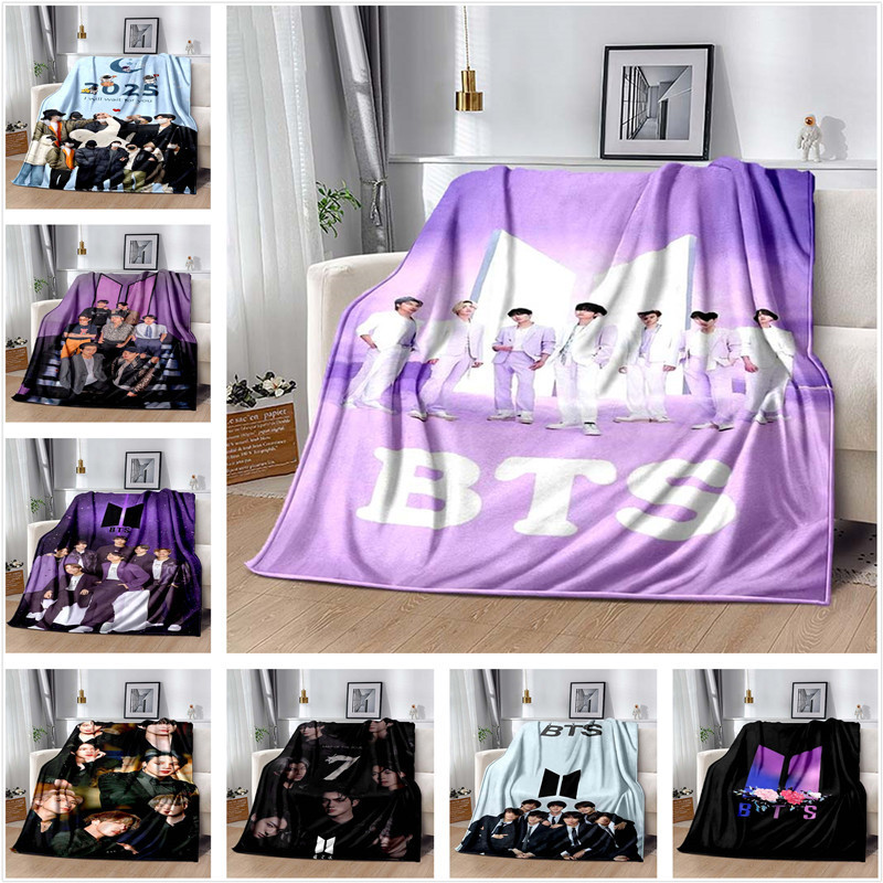 Fashionable Bangtan Boys BTS printed blanket, adult and children's ...