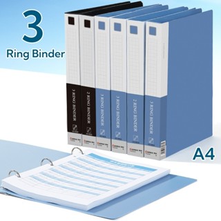 3 Ring Binder Flexible Round Binder with Clear Catalog Pocket A4/Long ...