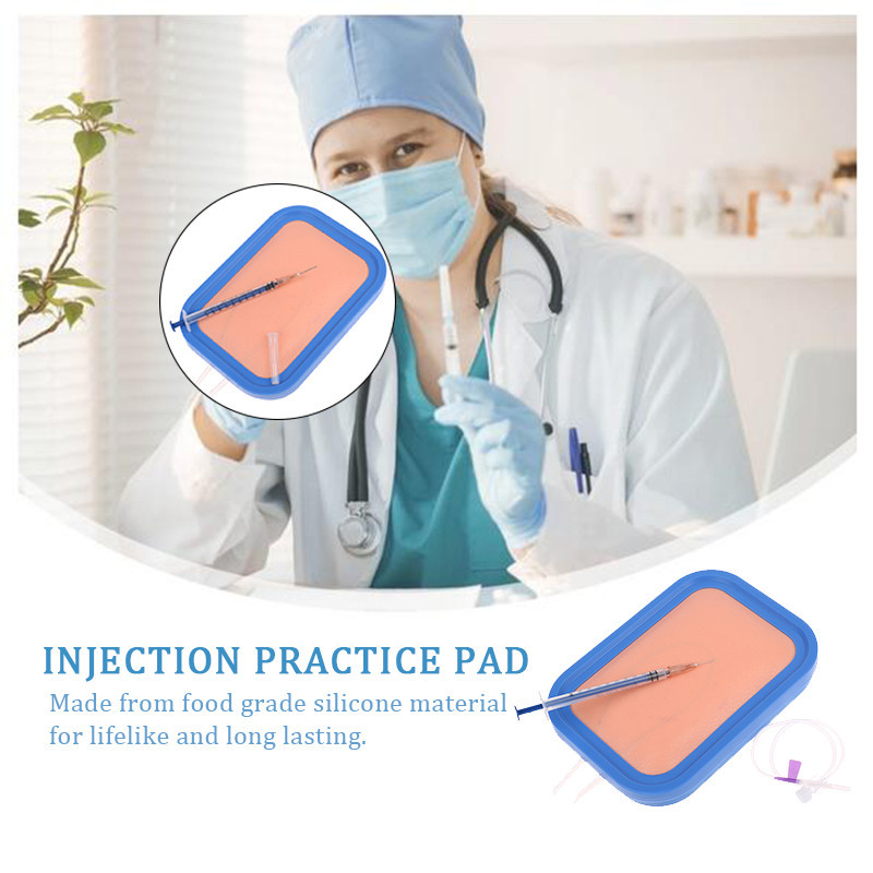 Practical Venipuncture Injection Silicone Training Pad Human Pad Moudel ...