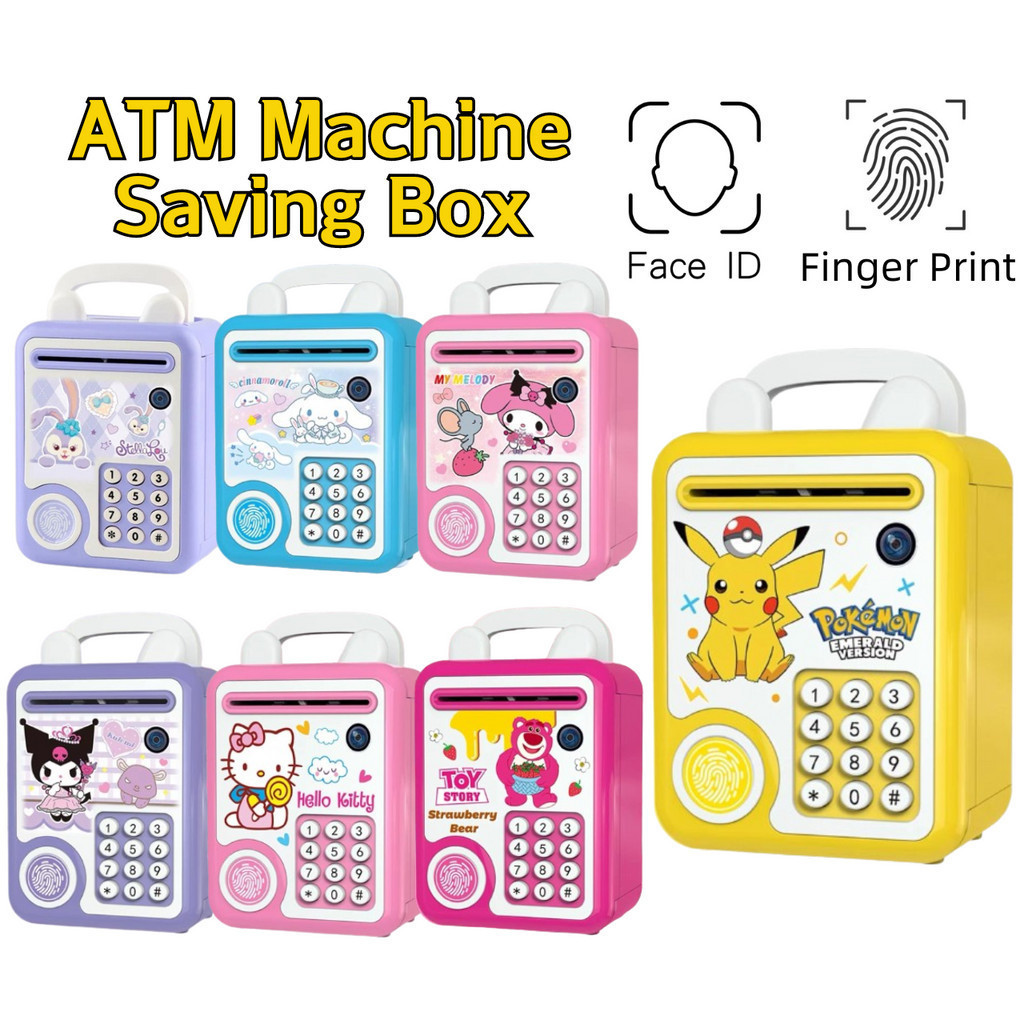 ATM Machine with Fingerprint Money Bank Tabung Simpanan Duit ATM ...