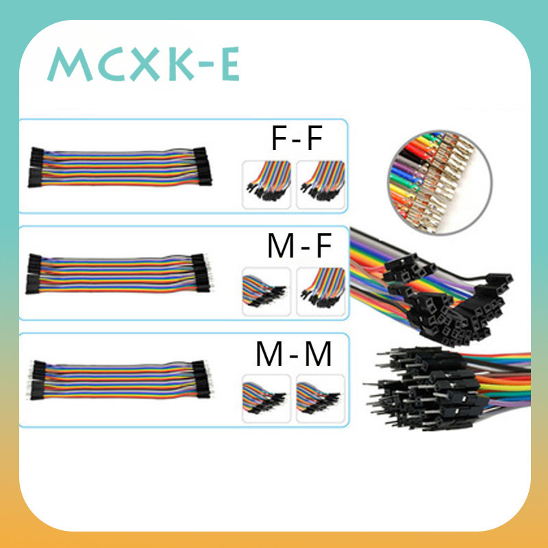 Male to Male (MM) 40pcs Dupont Jumper Wire DIY Experiment Breadboard ...