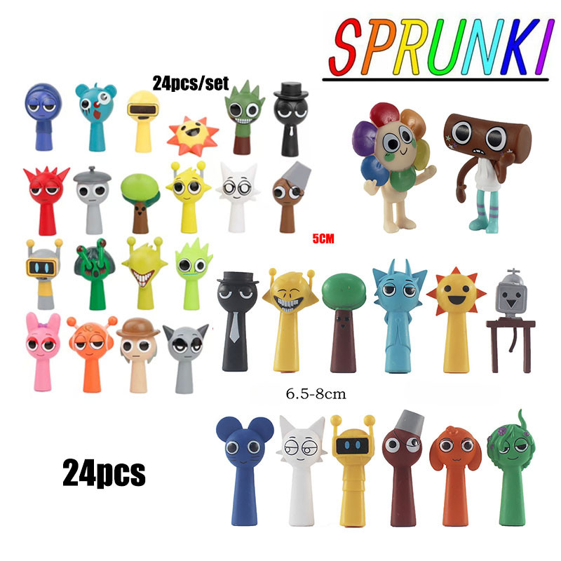 24pcs/set Incredibox Sprunki Action Figure Sprunki Toys Decorative ...