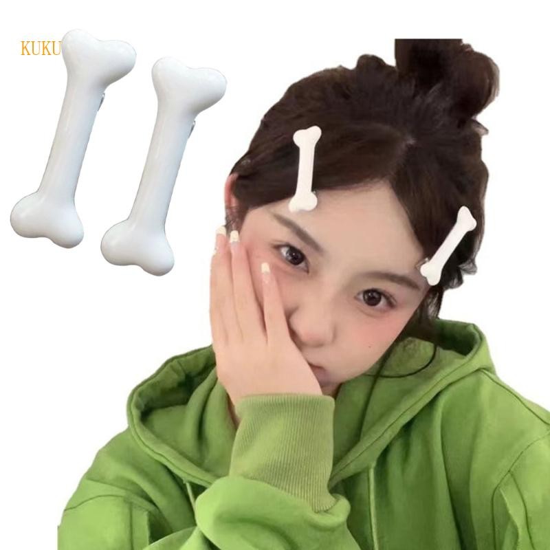 【KUKU*】 Plastic Bone Hair Clip Cute Plastic Hairpin Halloween Cosplay ...