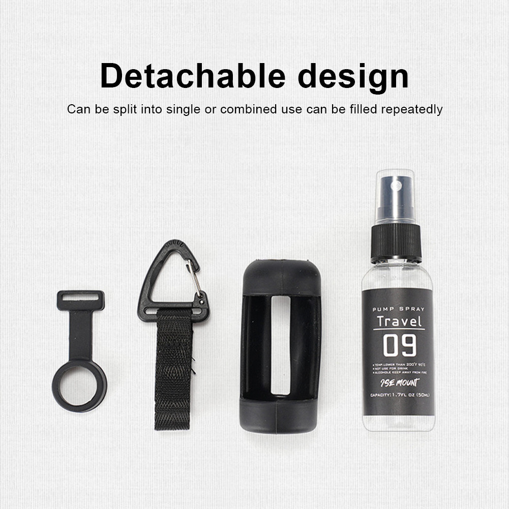 50ml Alcohol Dispenser Bottle with Buckle Travel Refillable Spray ...