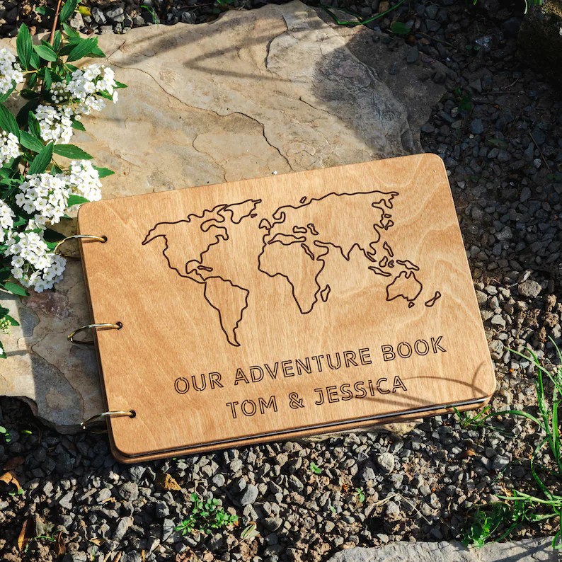 [Customized] World map guest book,Unique wedding guest book,Our ...