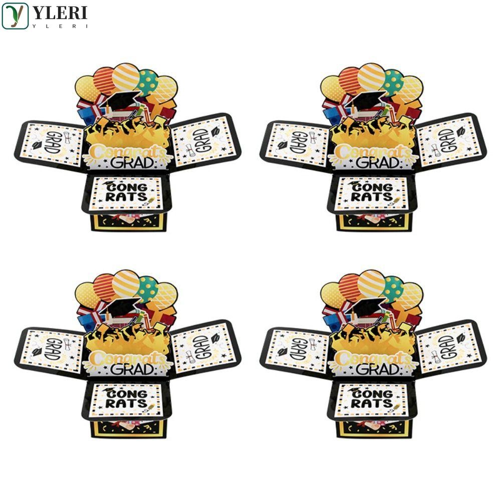 YLERI 3D Pop Up Graduation Greeting Card, Congrats Handmade Graduation ...