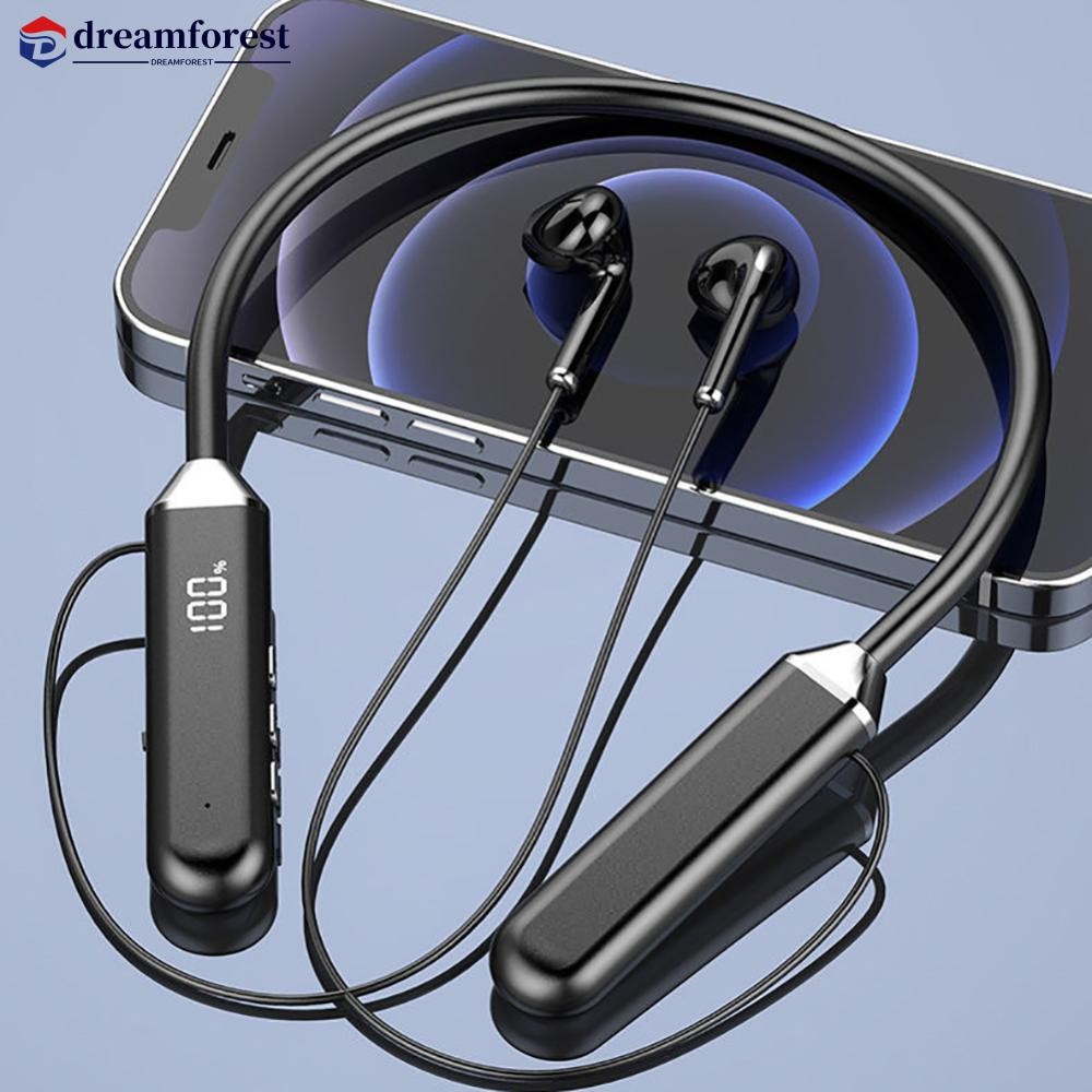 DREAMFOREST BNR Neckband 5.2 Bluetooth Headphones Extra Long Standby ...