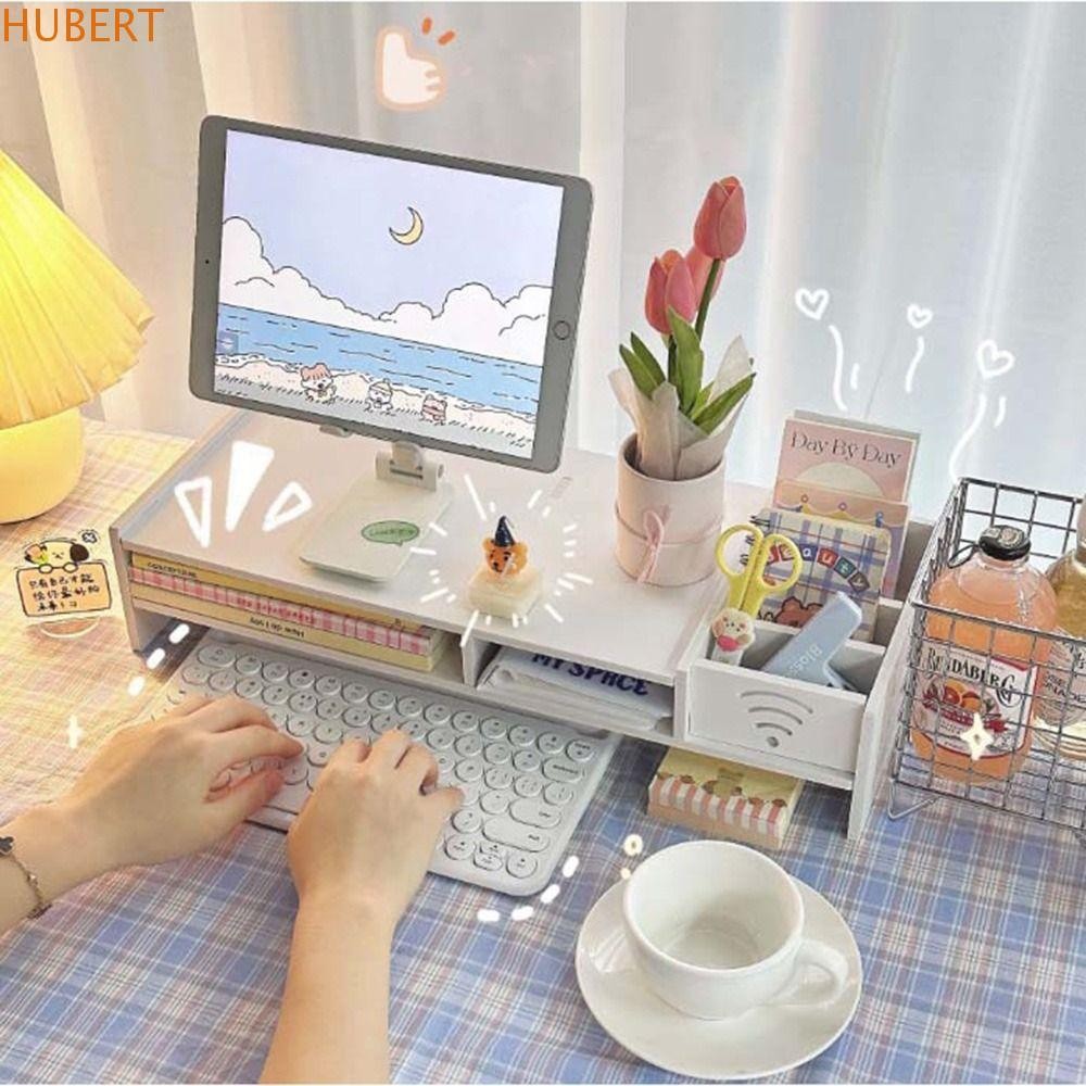 HUBERT PC Computer Screen Stand, Easy Assemble Sturdy Construction ...