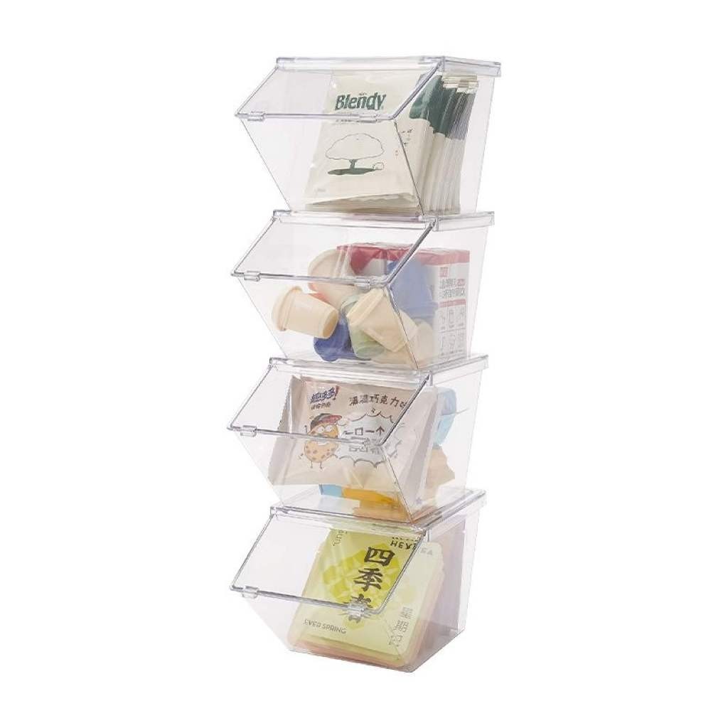 Clear Tea Bag Storage Container Stackable Coffee Sachet Organizer ...