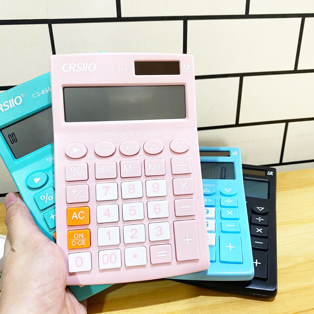 Mimi Large Display Calculator 12 Digit School Office Supplies (Random ...