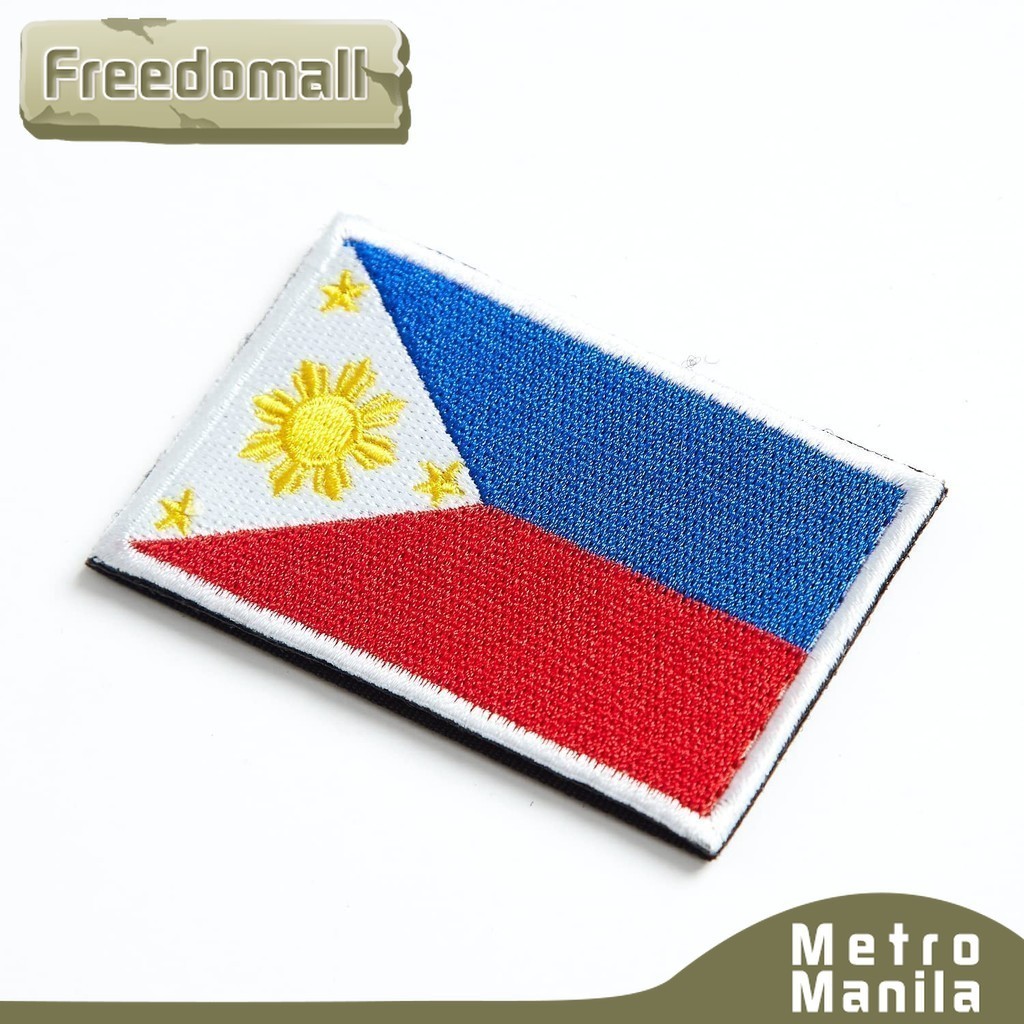 3x2 Inch Embroidery Philippine Flag Patch Philippine Pinas Bandera | Shopee Philippines