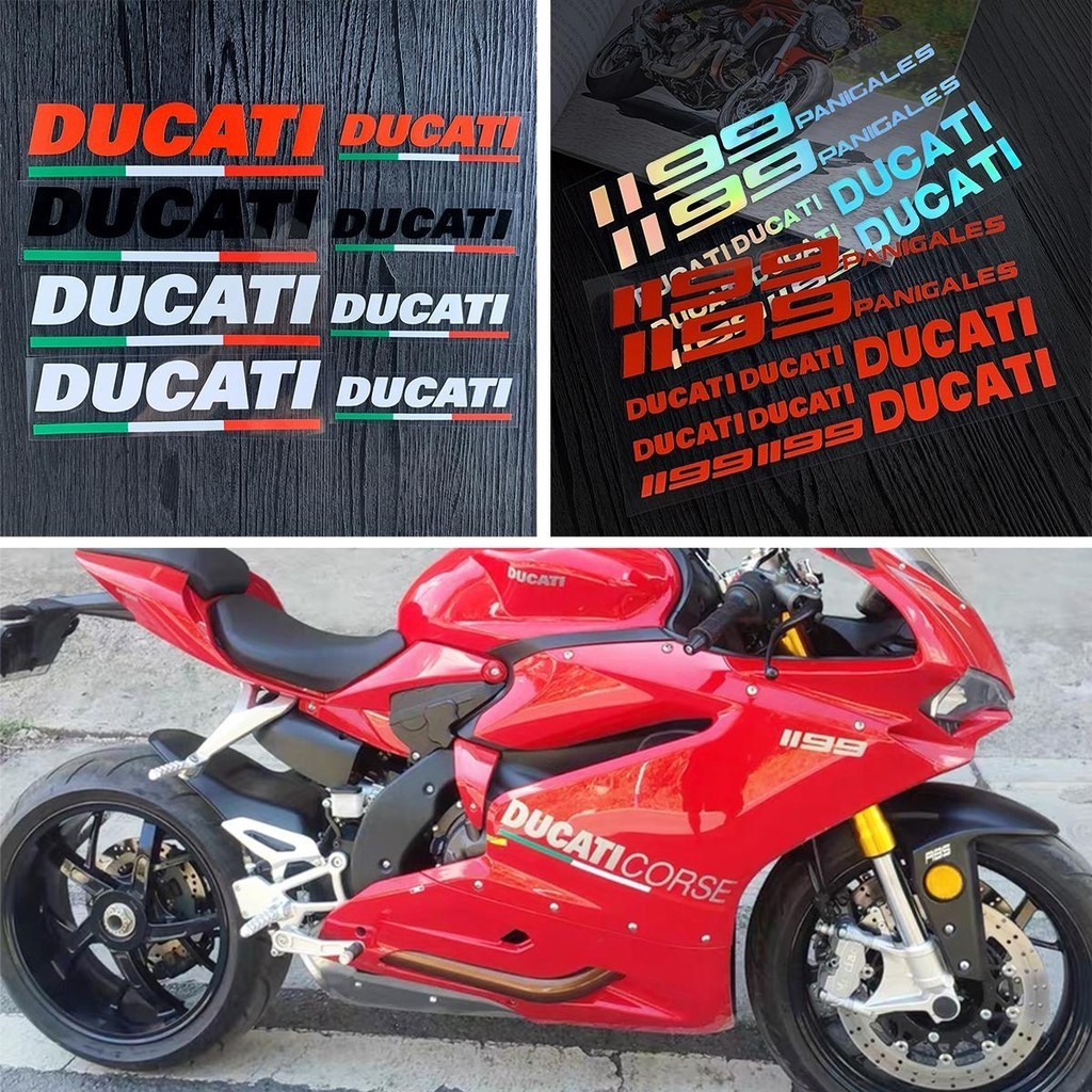 1 SET DUCATI 1199 Panigale Reflective Sticker Car Sticker Motor Tank ...