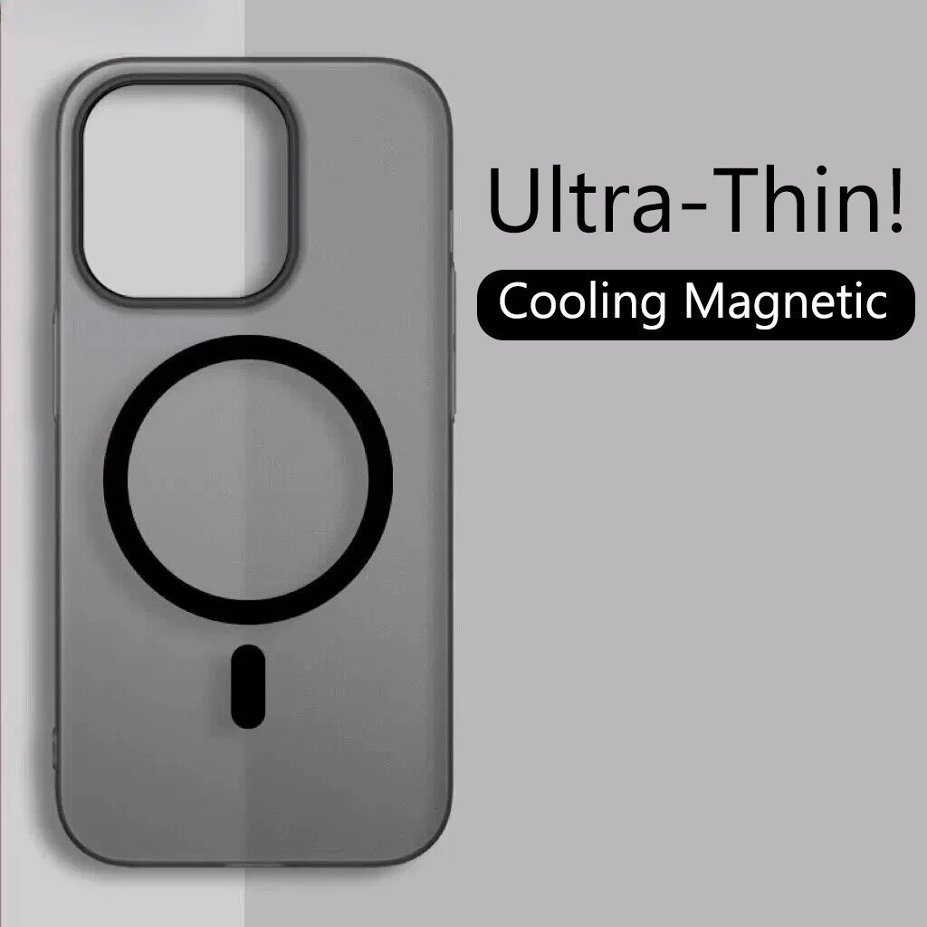 Frosted Semi Transparent Magnetic Phone Case Anti Drop Cover for Iphone ...