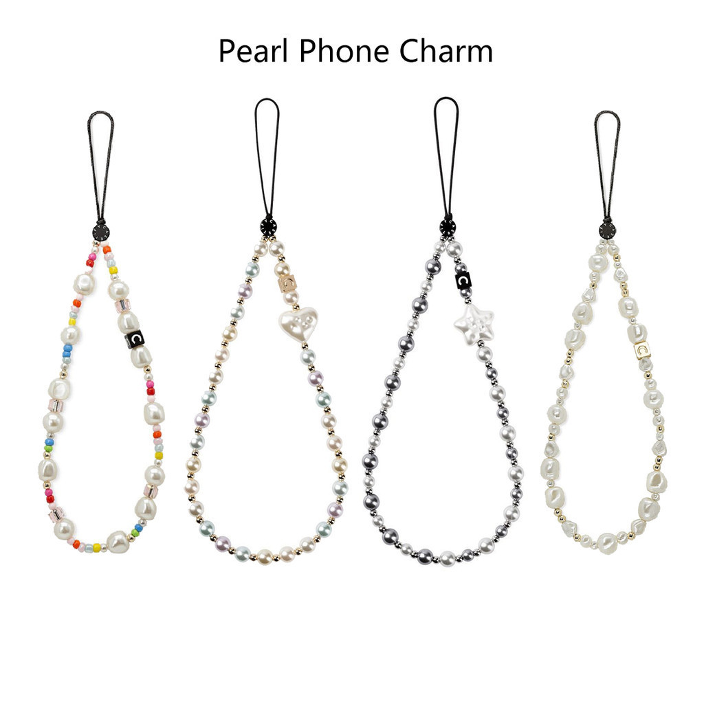 Full Range CASECASE Pearl Phone Charm - Rainbow Pearl Classic Pearl ...