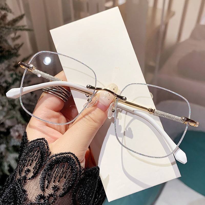 Anti Radiation Frameless Reading Glasses Rimless Eyeglasses For Women ...