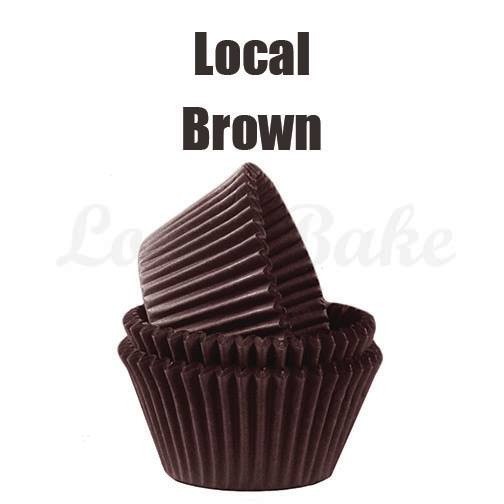[BY BOX] 1oz Thin Ordinary Cupcake Liner - Brown / White (Approx. 1 ...