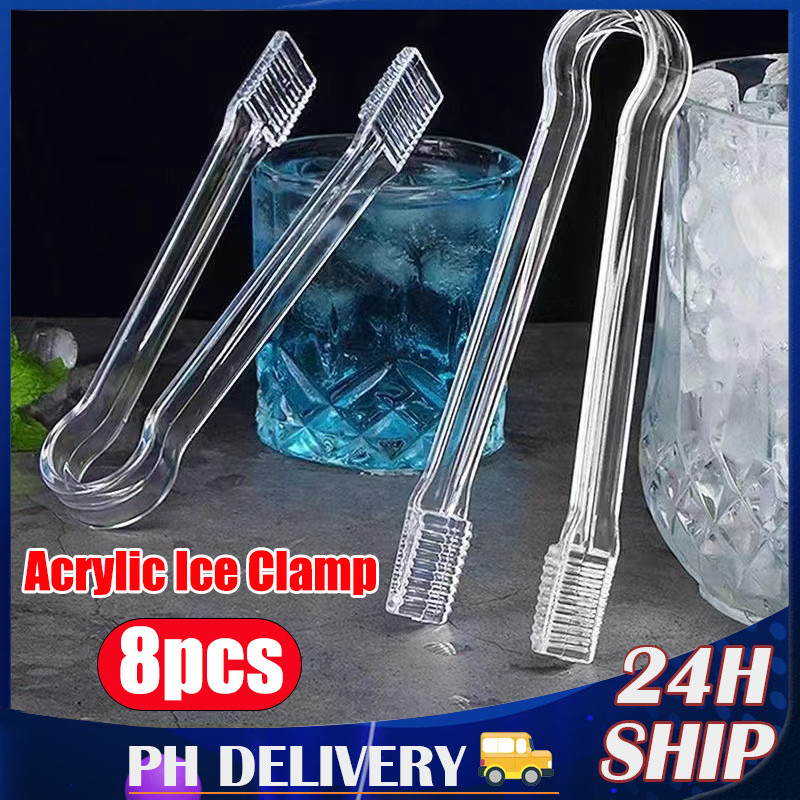 Transparent acrylic ice tongs Cake tongs Bread buffet salad tongs For ...