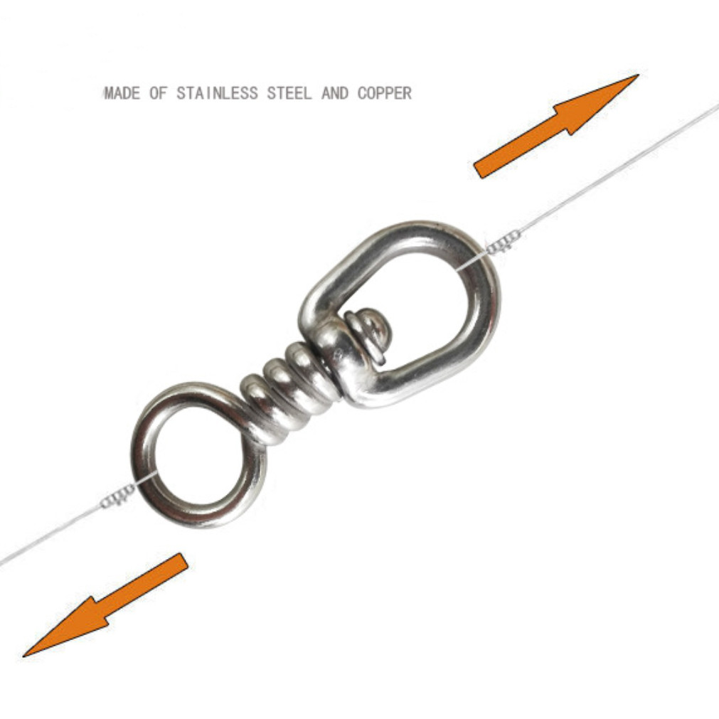 1pcs Fishing Stainless Swivel Rolling Barrel Swivel Stainless Steel ...