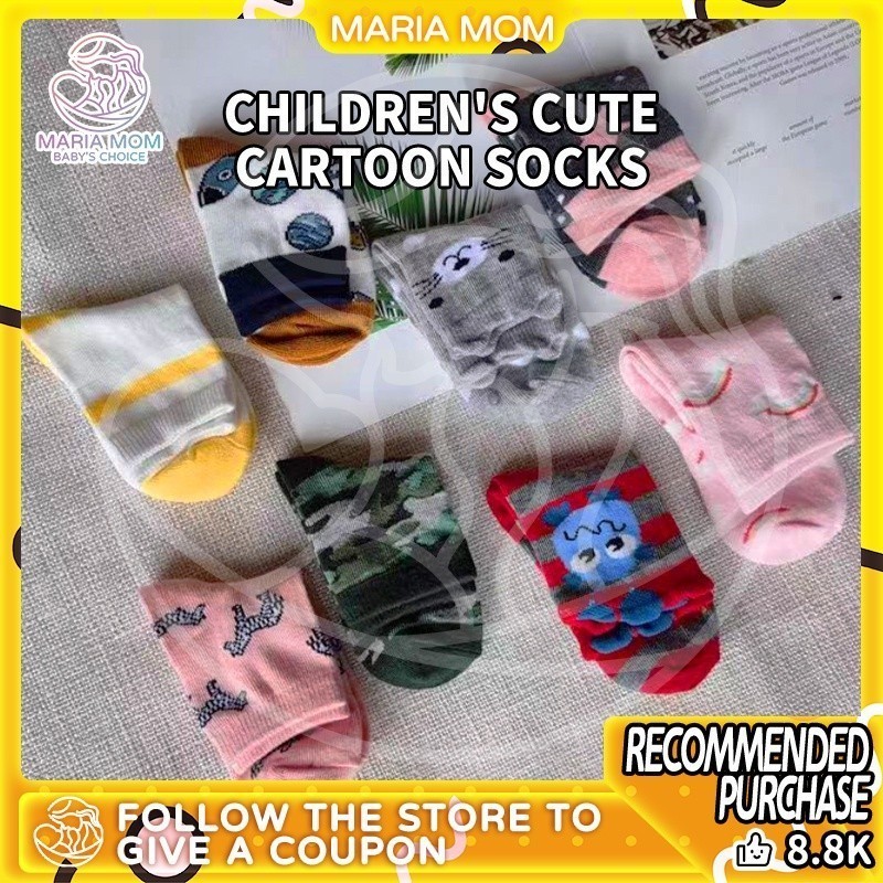 Newborn Baby Kid Toddler’s Cartoon Cute Cotton Socks Cartoon Baby Socks ...