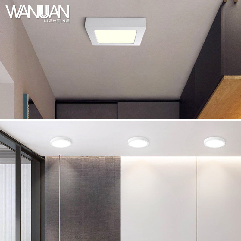 Square/Round LED Downlight Ceiling Light 12W Surface Mounted Pin Light ...