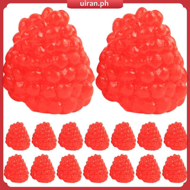 uiran Artificial Fruit 18 Pcs Lifelike Raspberry Toys Fake Ornament ...