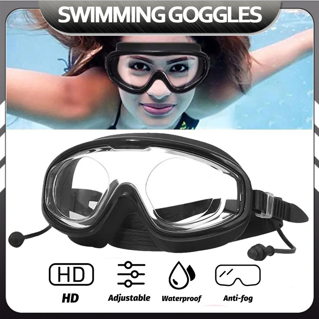 Fashion Big-frame Waterproof High-definition Swimming Goggles with ...