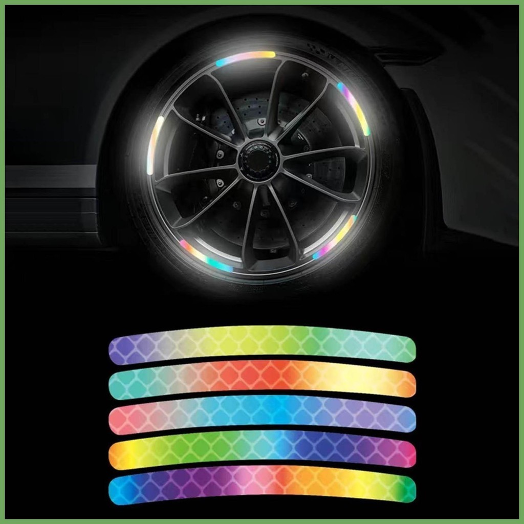Bike Wheel Rim Stickers Rim Strip Sticker Waterproof Reflective Decals ...