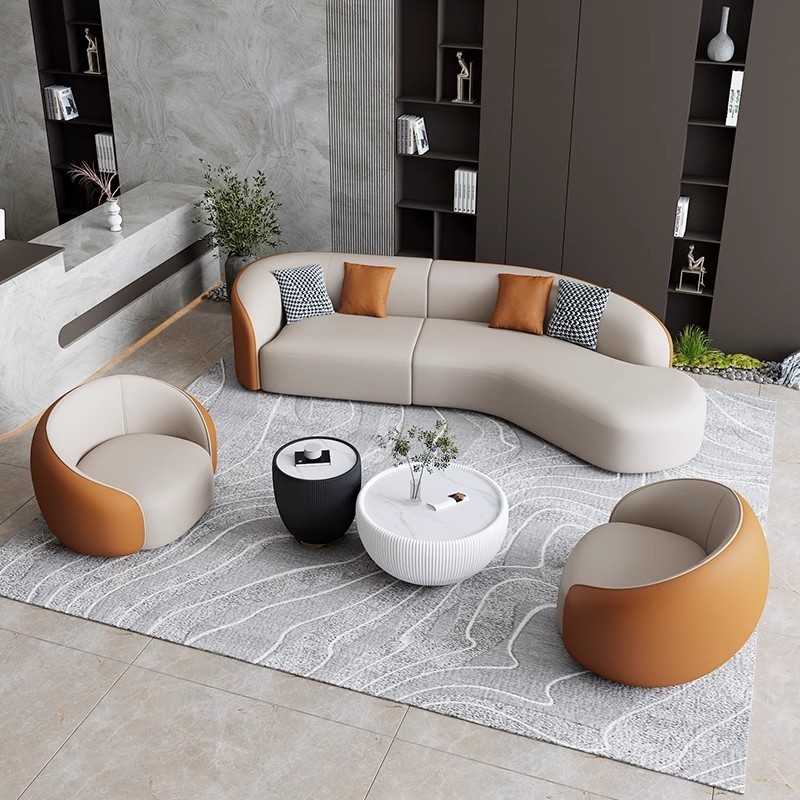Italian Minimalist Business Office Sofa Hotel Lobby Sales Office ...