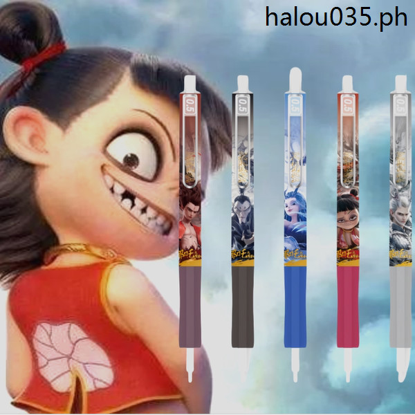 Nezha Co-Branded Pen Ao Bing Third Prince Press Gel Pen Boys Elementary ...